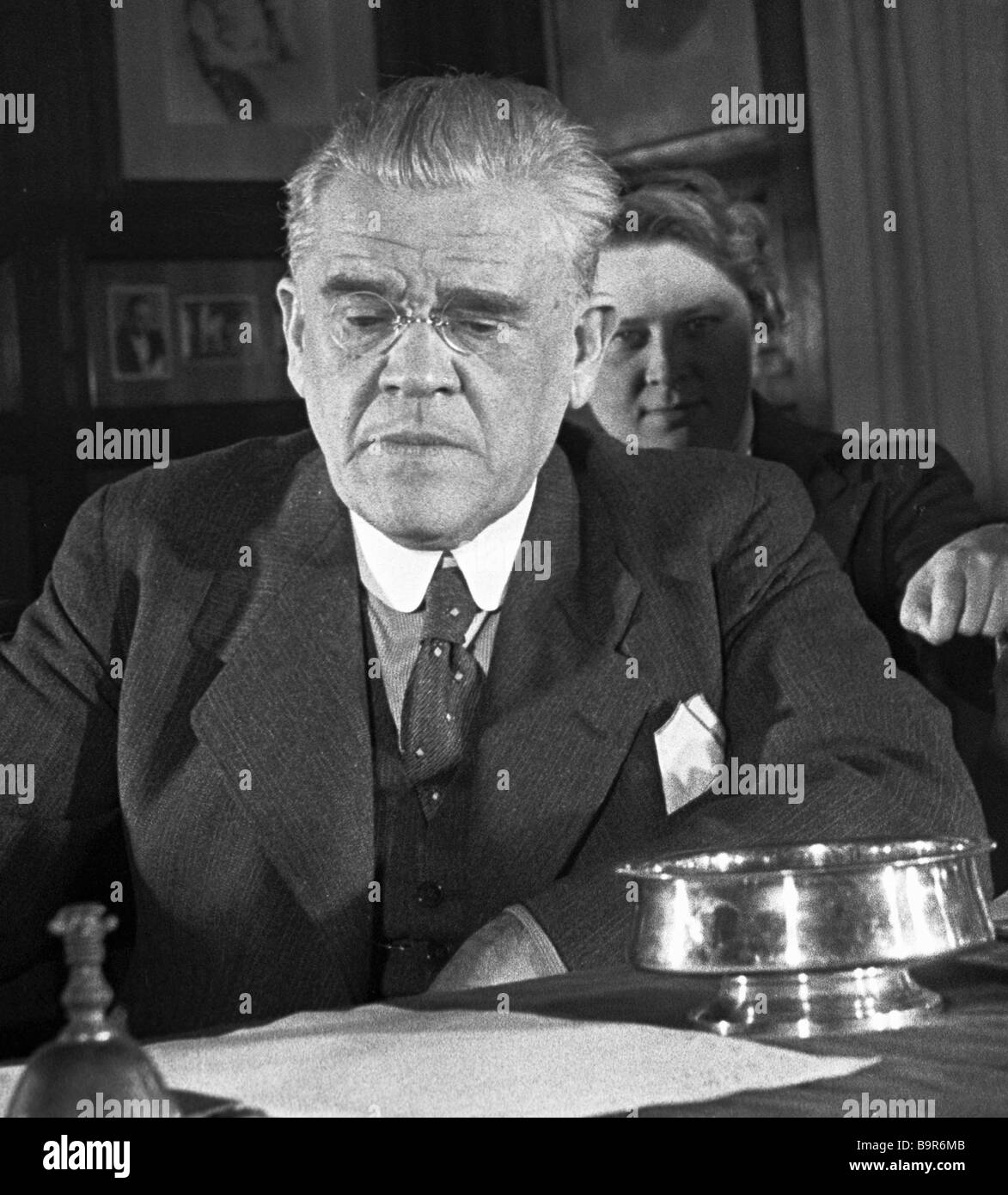 People s Artist of the USSR Ivan Moskvin 1874 1946 in the foreground ...