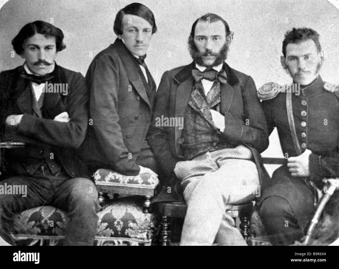 The Tolstoy brothers Sergey left Nikolai second left Dmitry second ...