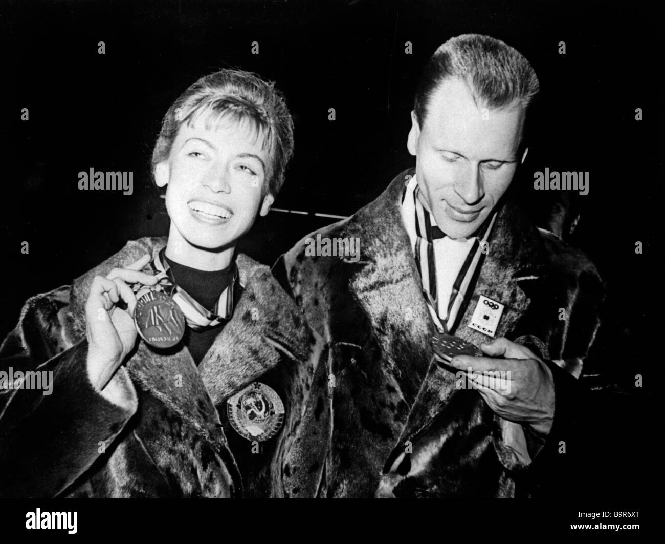 Olympic figure skating champions Lyudmila Belousova and Oleg Protopopov ...