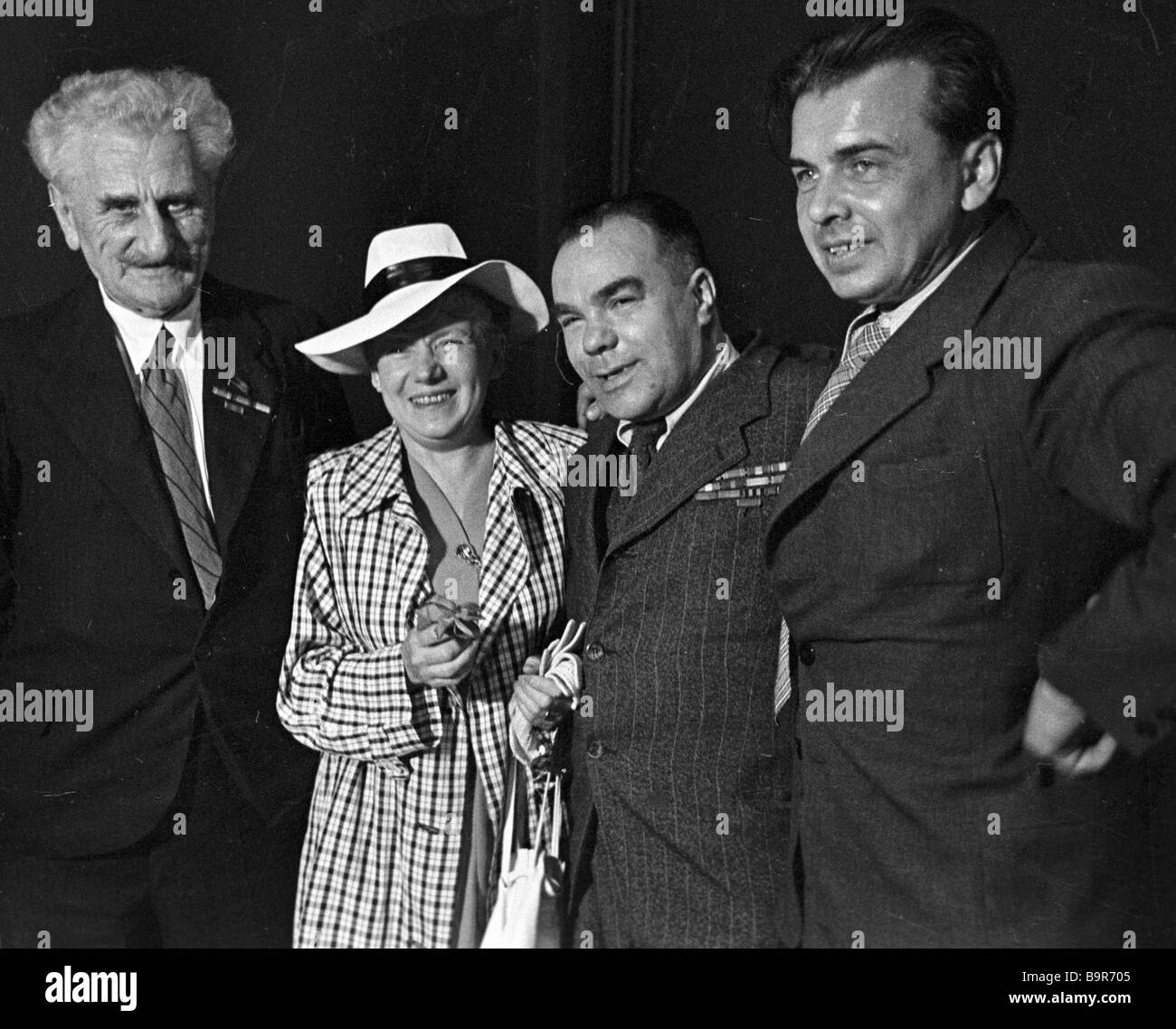 Soviet writers left to right Shalva Dadiani Vera Inber Vsevolod ...