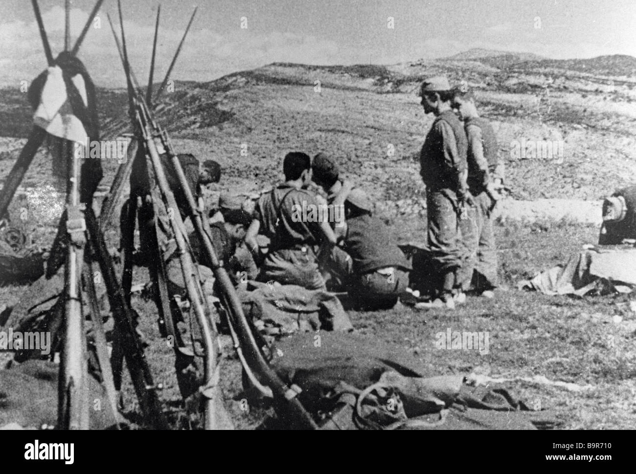 Spanish Civil War Republican soldiers after battle A still from Roman ...