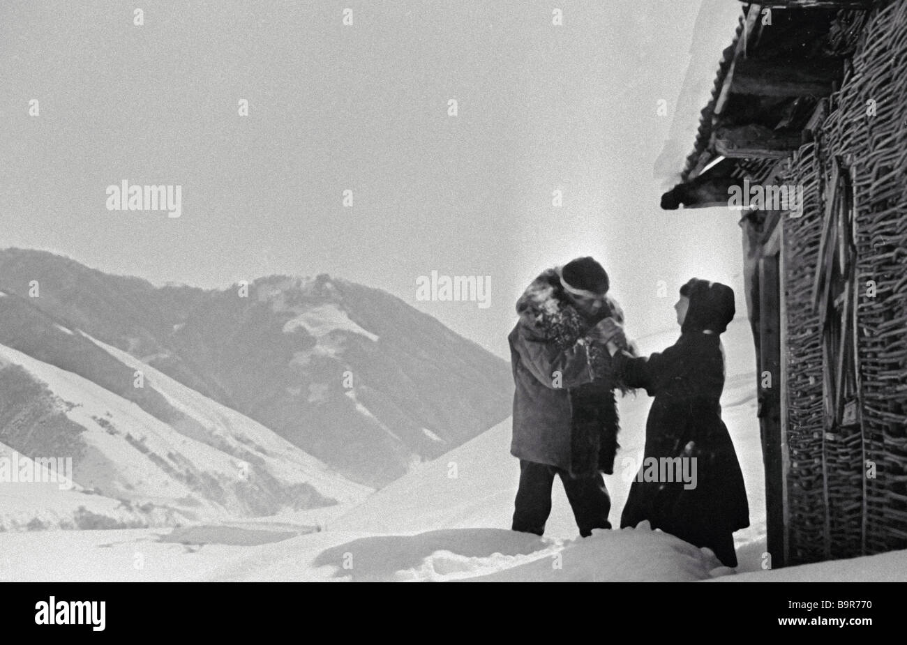 Actress Sofiko Chiaureli as Mzekala right acting in the film Khevsurian Ballad Stock Photo - Alamy