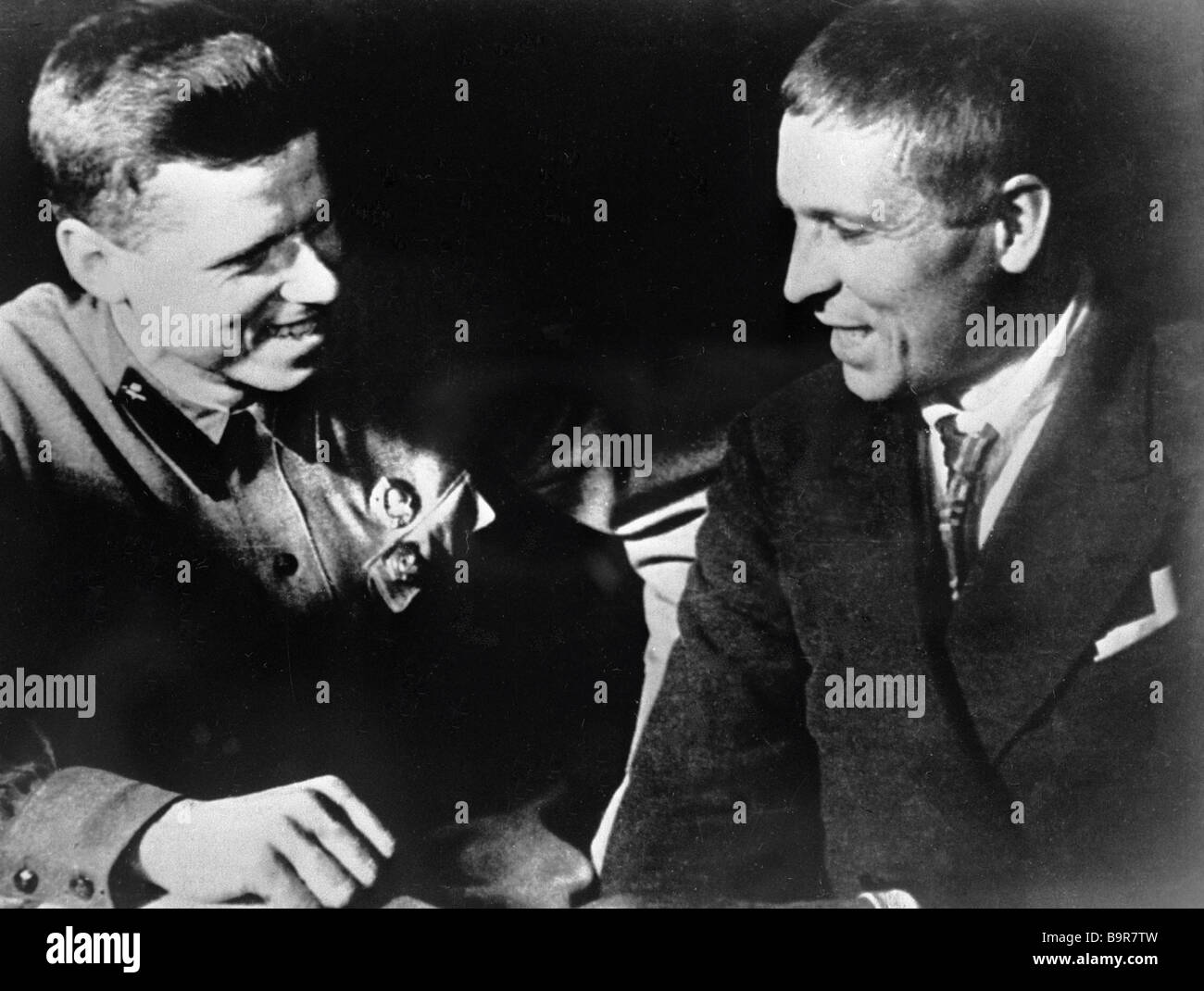 Pyotr Krivonos left and Alexei Stakhanov right Stock Photo - Alamy
