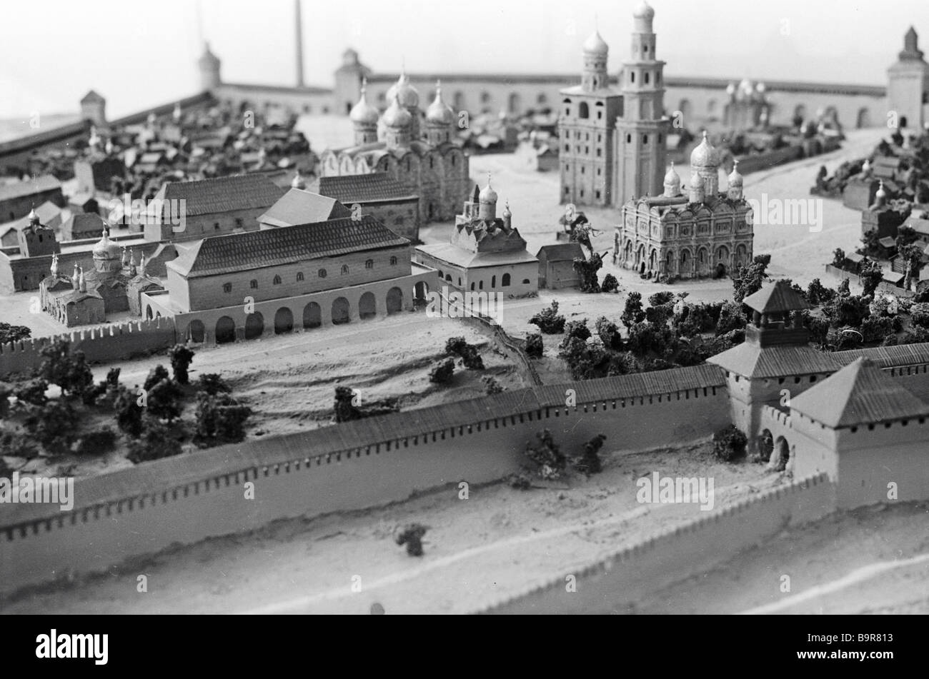 A model of the Moscow Kremlin in the 17th century Stock Photo - Alamy