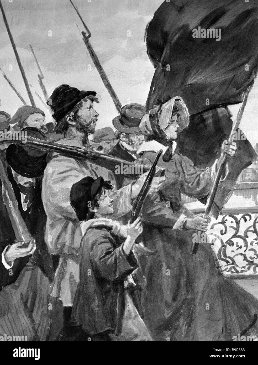 Reproduction of David Dubinsky s illustration Demonstrating to the ...