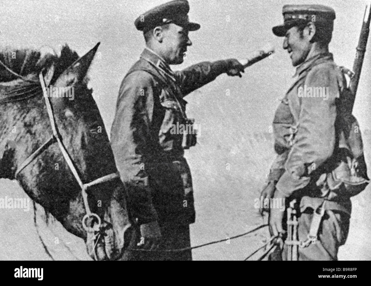 Tank battalion commander Major Grigory Mikhailov left Hero of the ...