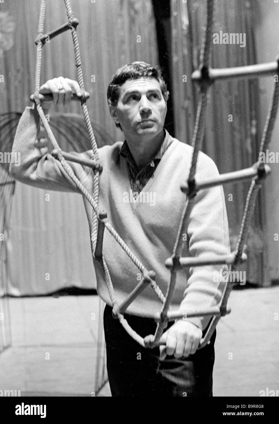 Actor Otar Koberidze as the Tamer in the film Today There Is a New ...