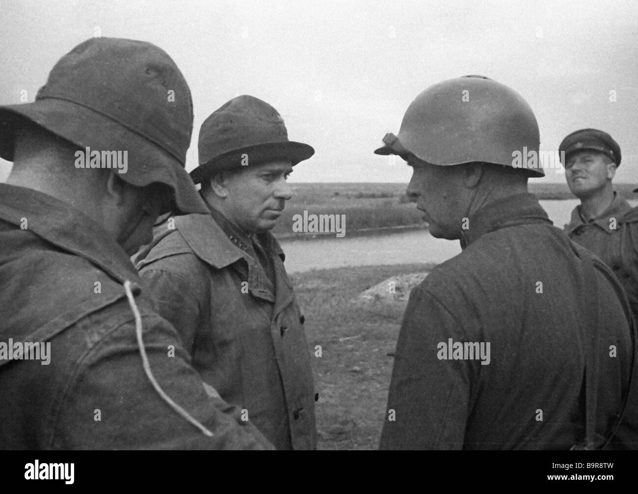 Army Commander 2nd Class Grigory Shtern second from left during ...