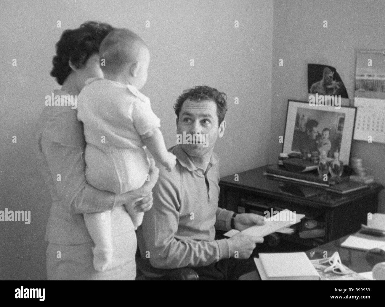Cosmonaut German Titov at home with his family Stock Photo - Alamy
