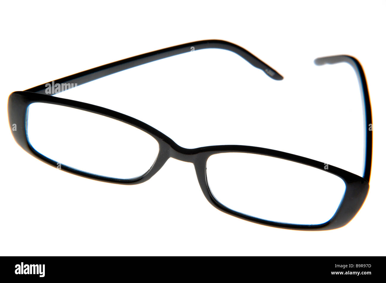 Black framed reading glasses Stock Photo - Alamy