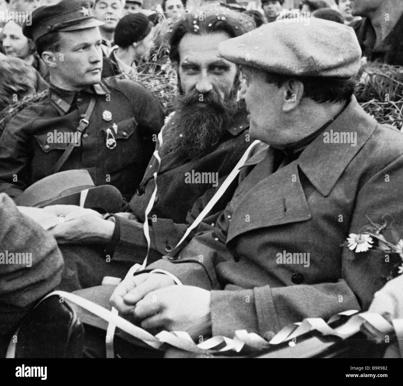 Left to right Valerian Kuibyshev chairman of the governmental ...