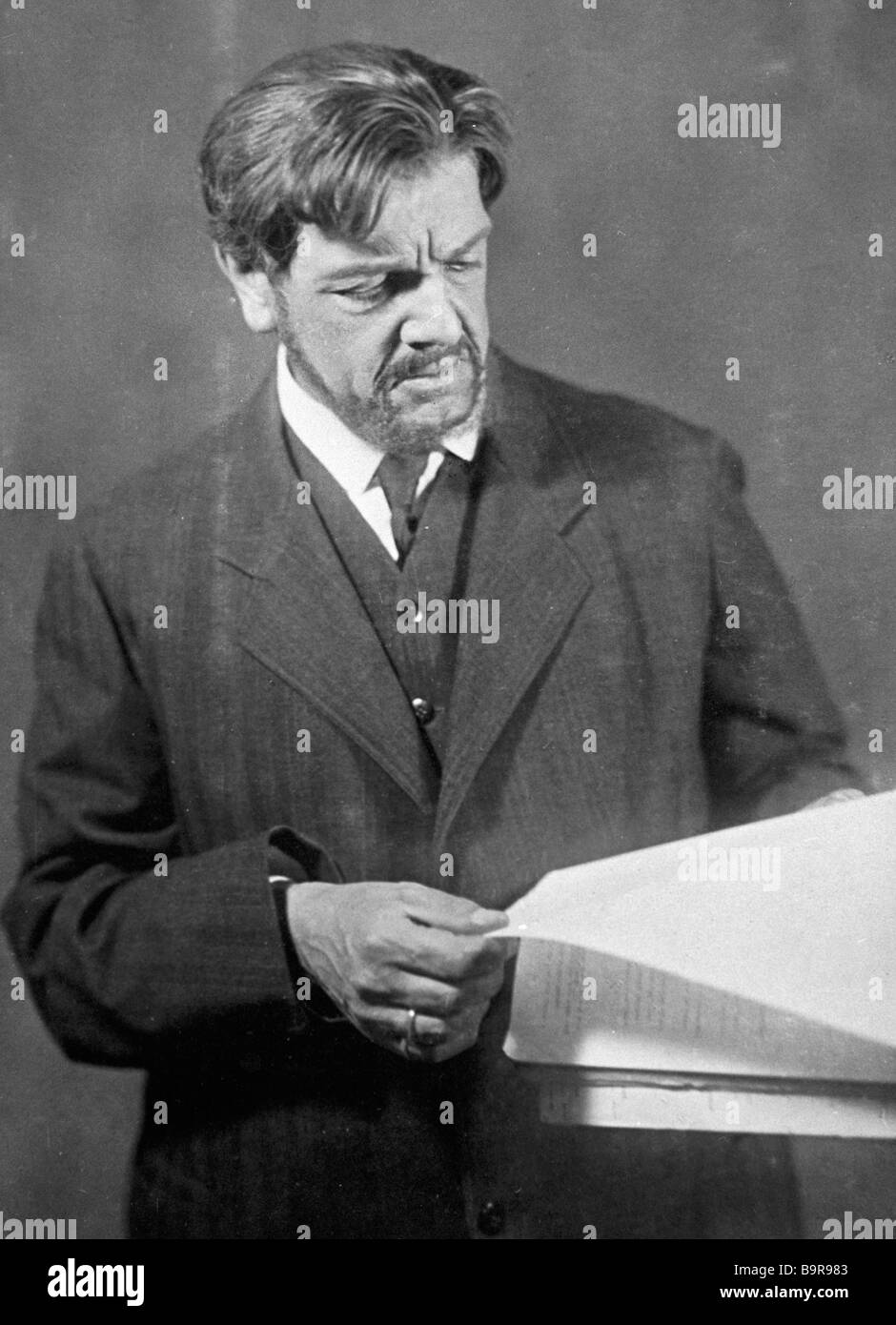 Actor Vasily Luzhsky playing in Chekhov s Three Sisters staged by MkhAT ...