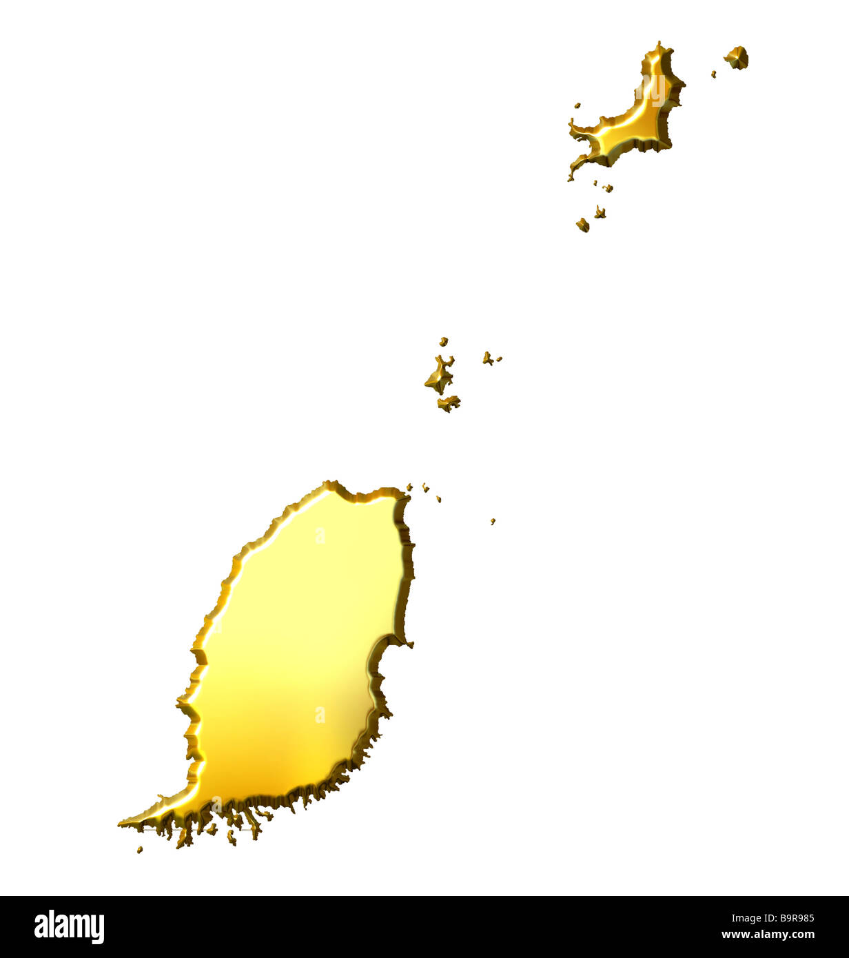 Grenada map hi-res stock photography and images - Alamy