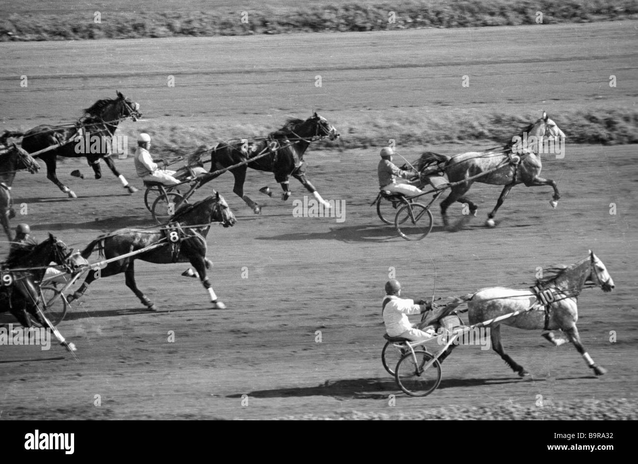 Trotting races at the Moscow hippodrome Stock Photo - Alamy
