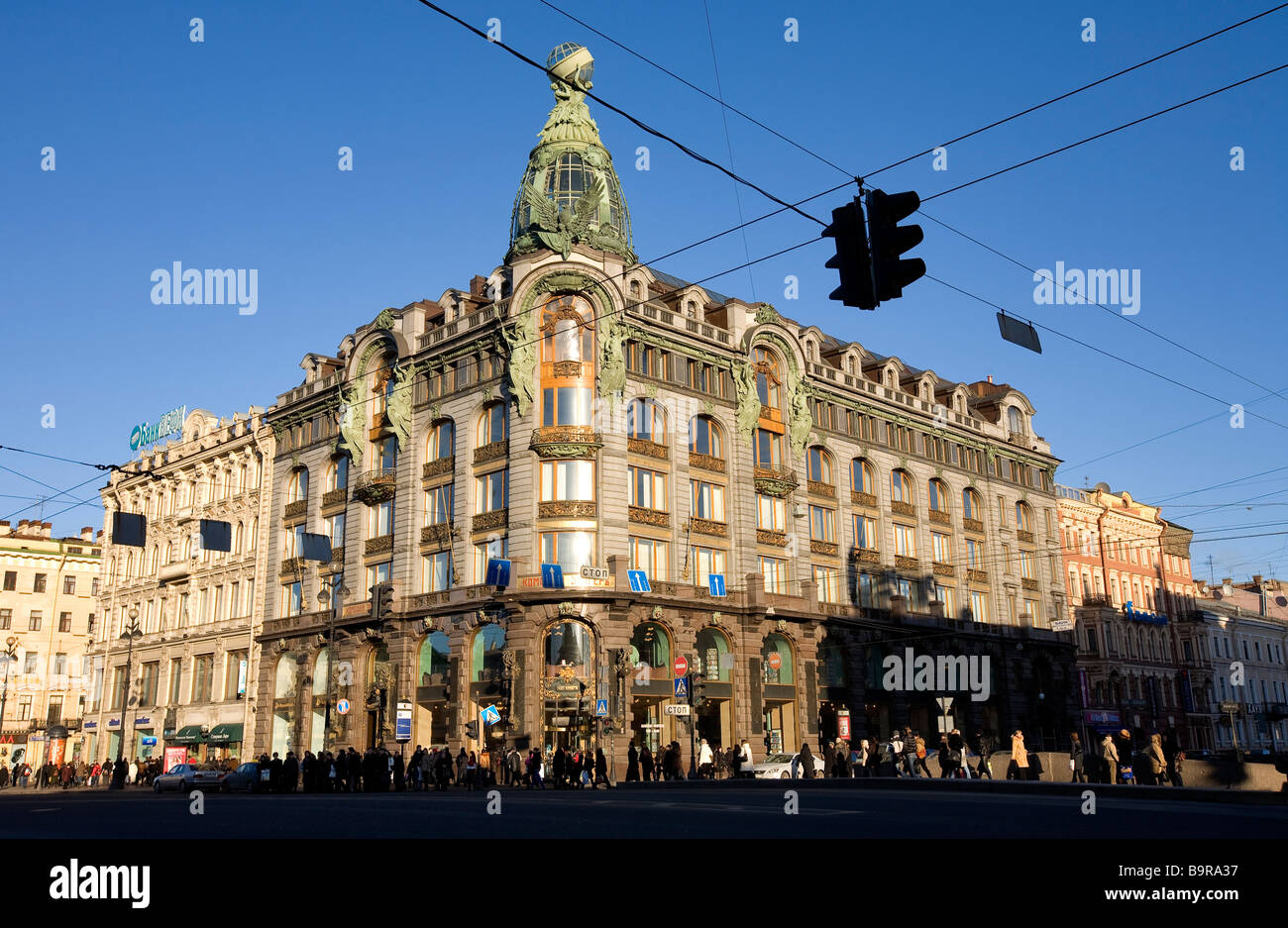 Russia, Saint Petersburg, Singer House with Art Nouveau Style ...