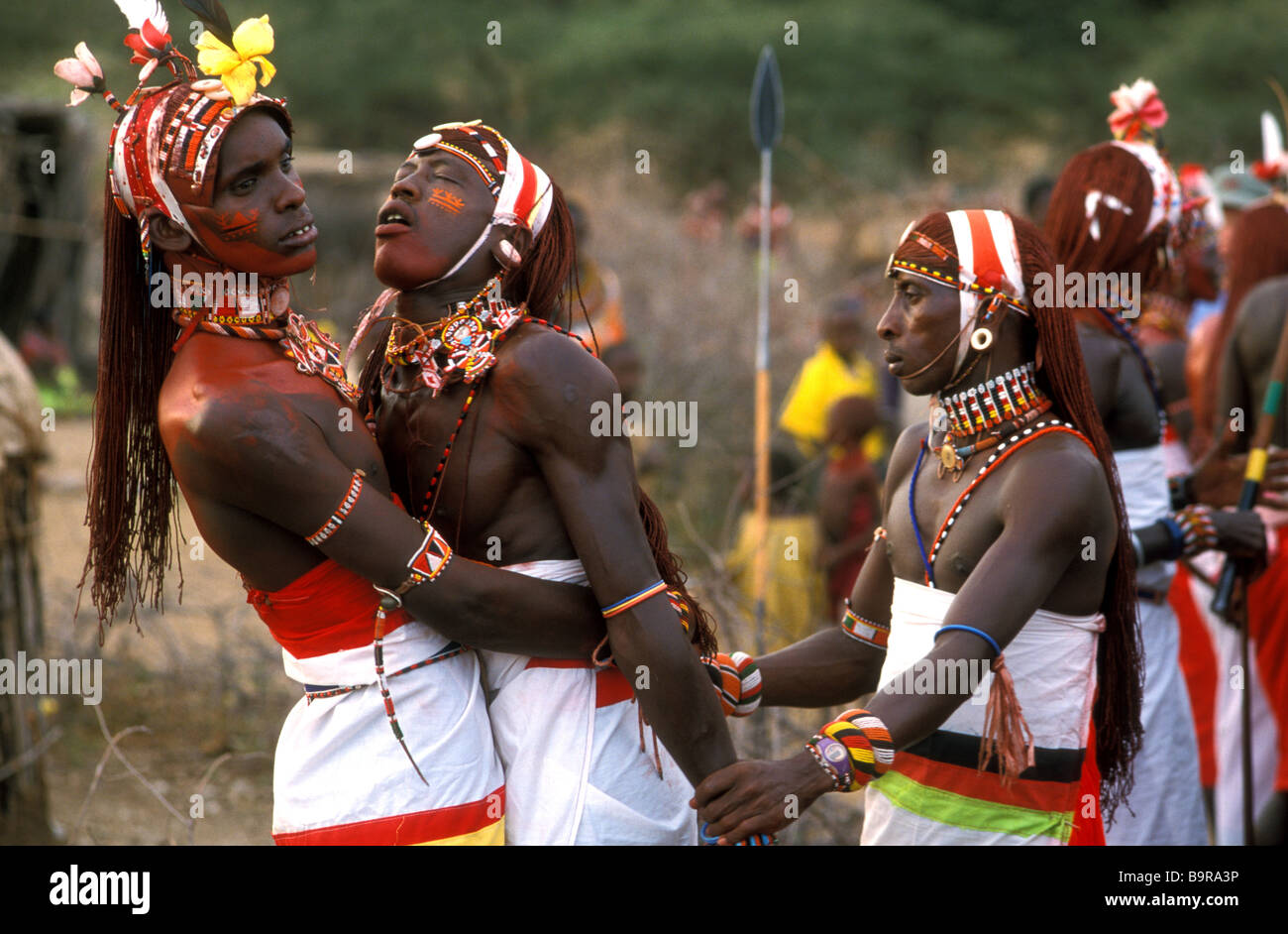 Samburu warriors wedding ceremony hi-res stock photography and images ...