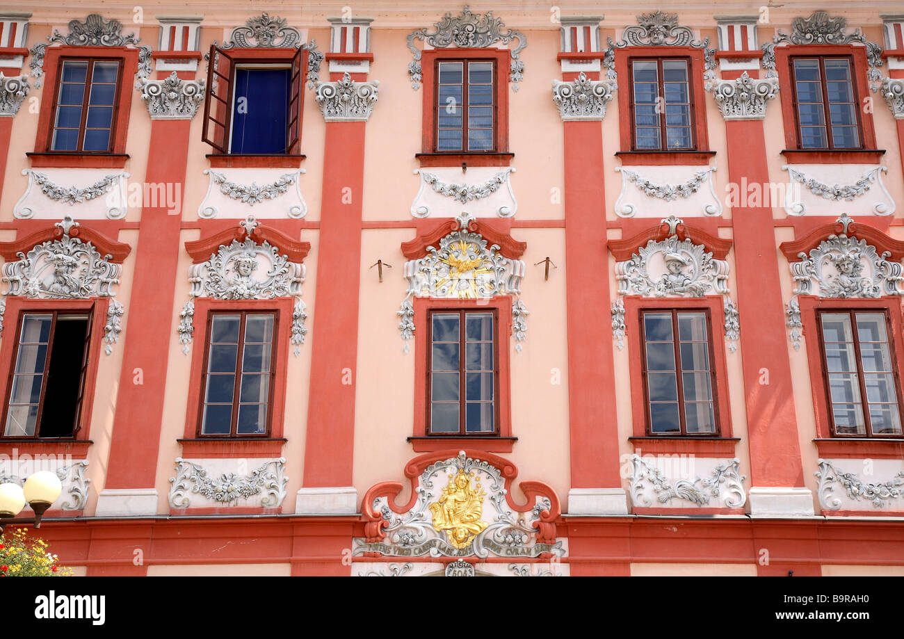 traditional jewish trading house at the market of city of Eger Cheb ...