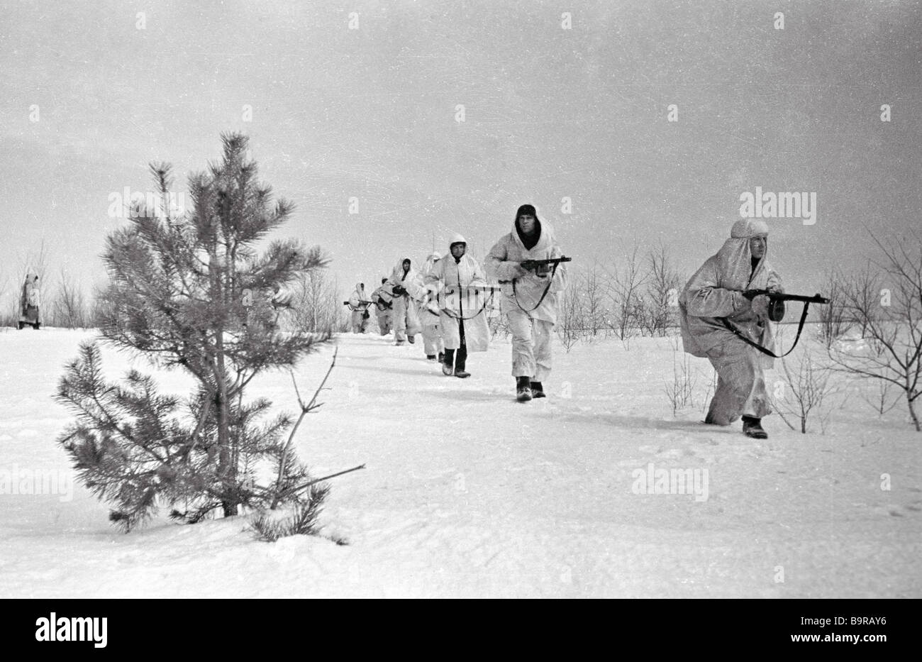 Soviet scouts going to a new firing position The Western Front Stock ...