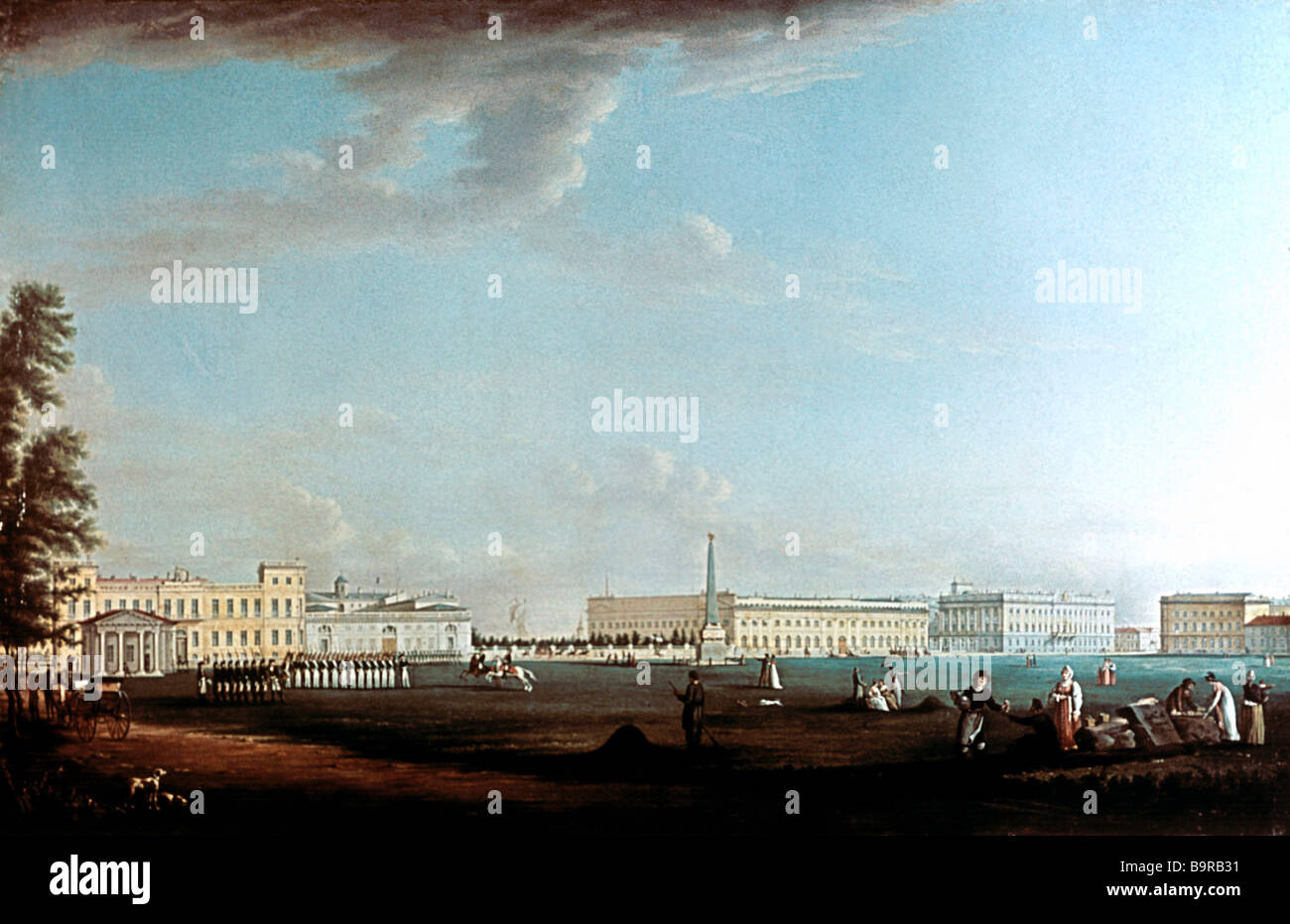 View of the Field of Mars with the Rumyantsev obelisk Johann Georg ...