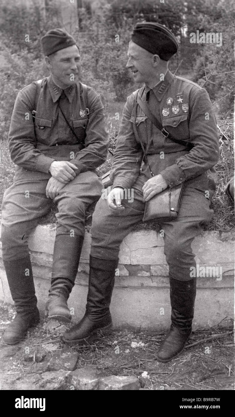 Hero of the Soviet Union Colonel A Rodimtsev commander of the 5th ...