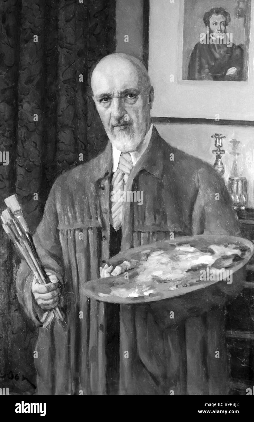 Reproduction of Konstantin Yuon s self portrait Stock Photo - Alamy