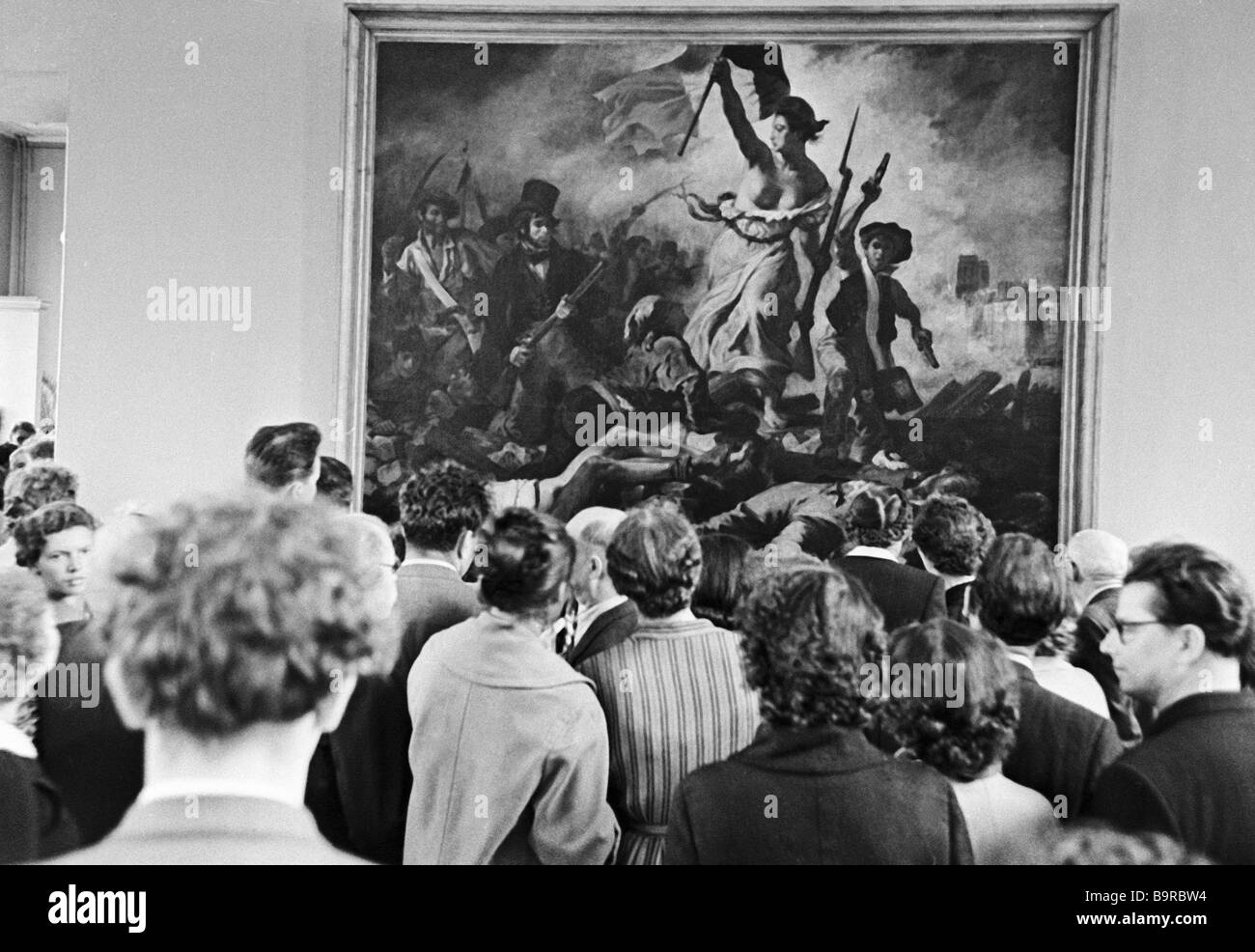 French art exposition in Moscow Visitors admire Eugene Delacroix ...