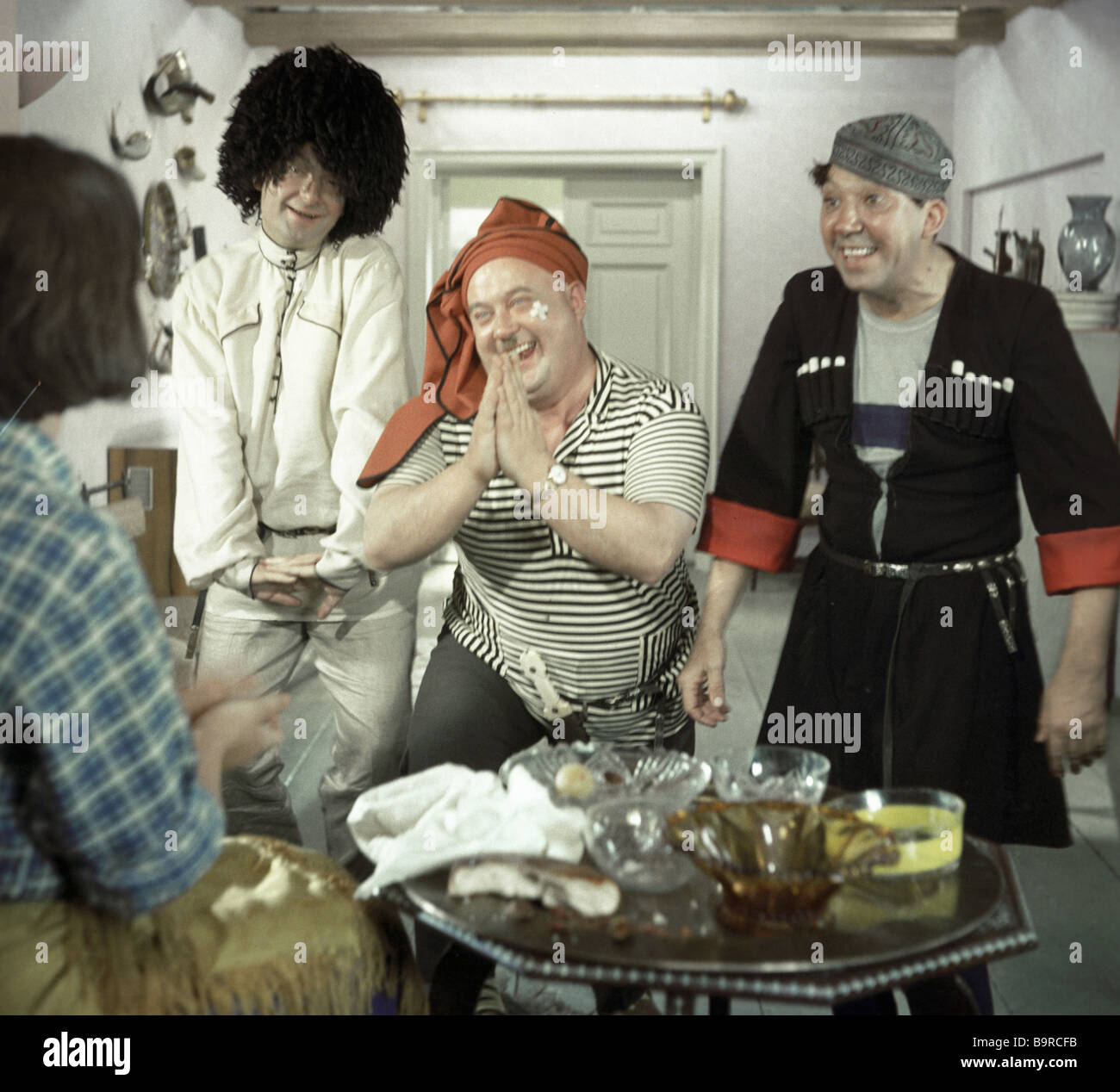 Actors left to right Natalia Varlei as Nina Georgy Vitsyn as Coward ...