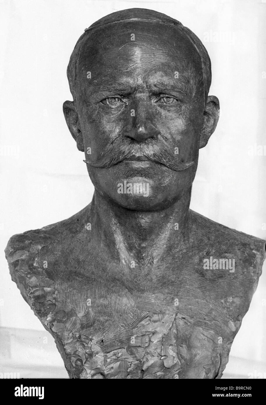 Sculptured portrait of legendary divisional commander Alexander ...