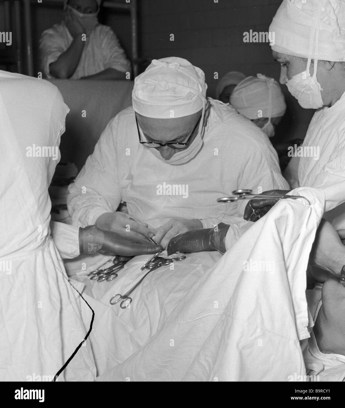 Prof Alexander Vishnevsky Lenin Prize winner performing an operation ...
