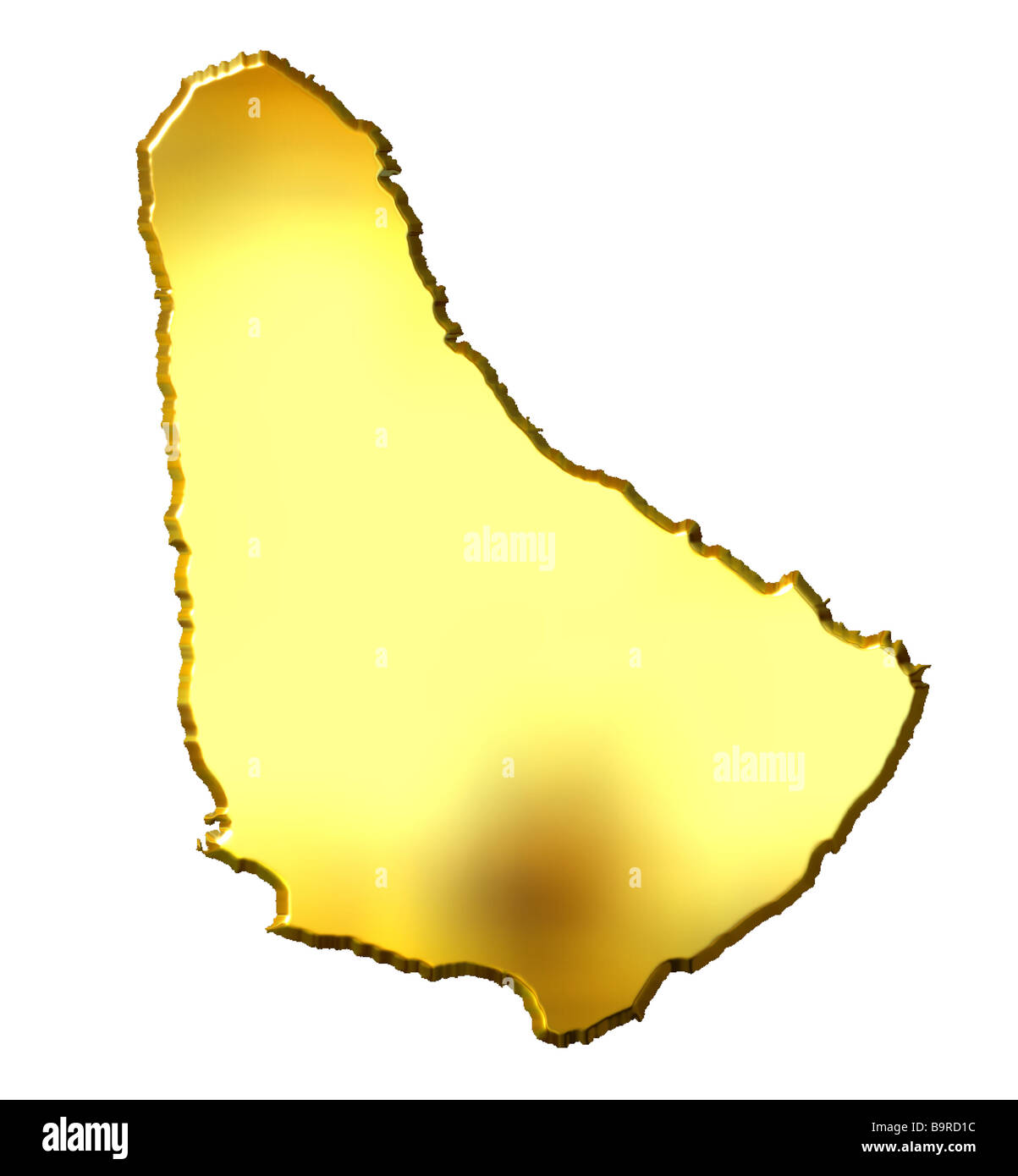 Barbados gold map Cut Out Stock Images & Pictures - Alamy