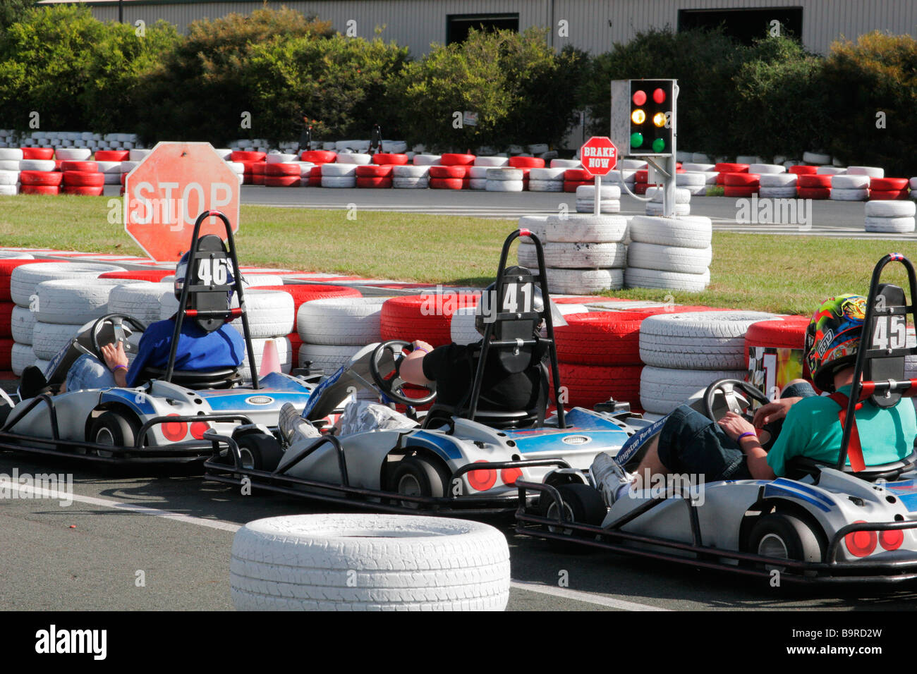 go kart racing Stock Photo - Alamy