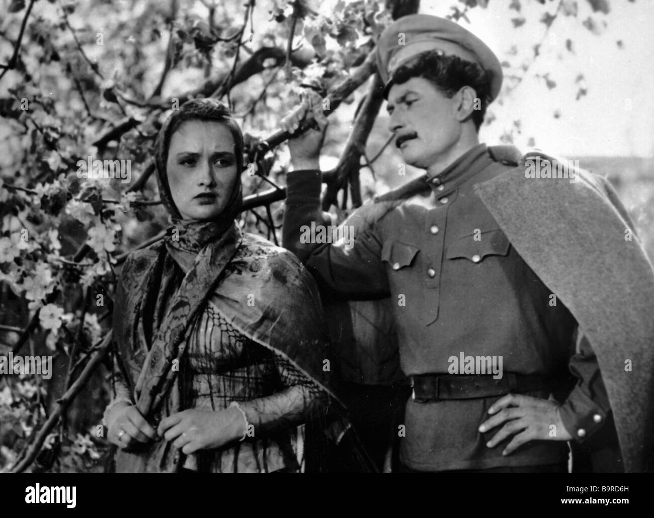 Actors Zinaida Kirienko left as Natalya and Pyotr Glebov right as ...