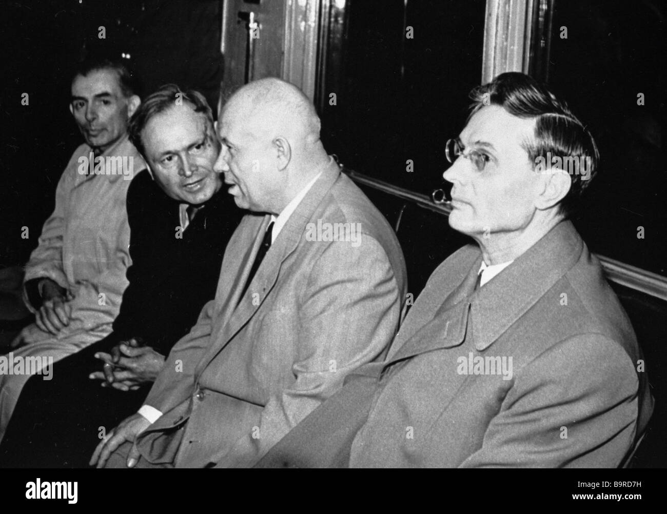 From right to left Mikhail Suslov Nikita Khrushchev and the underground ...