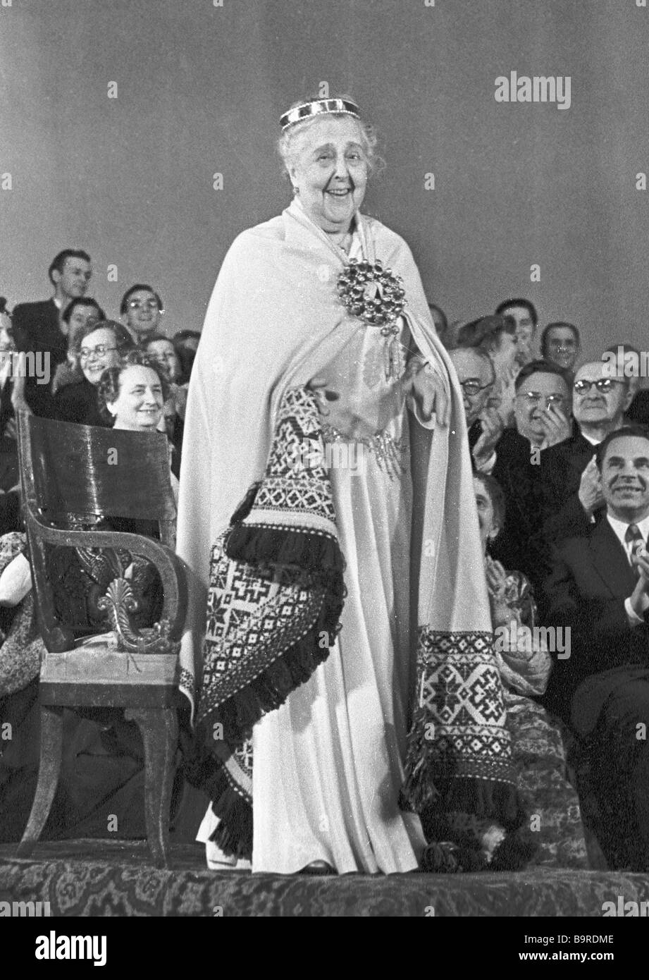 Eminent drama actress Alexandra Yablochkina at her jubilee gala She is ...