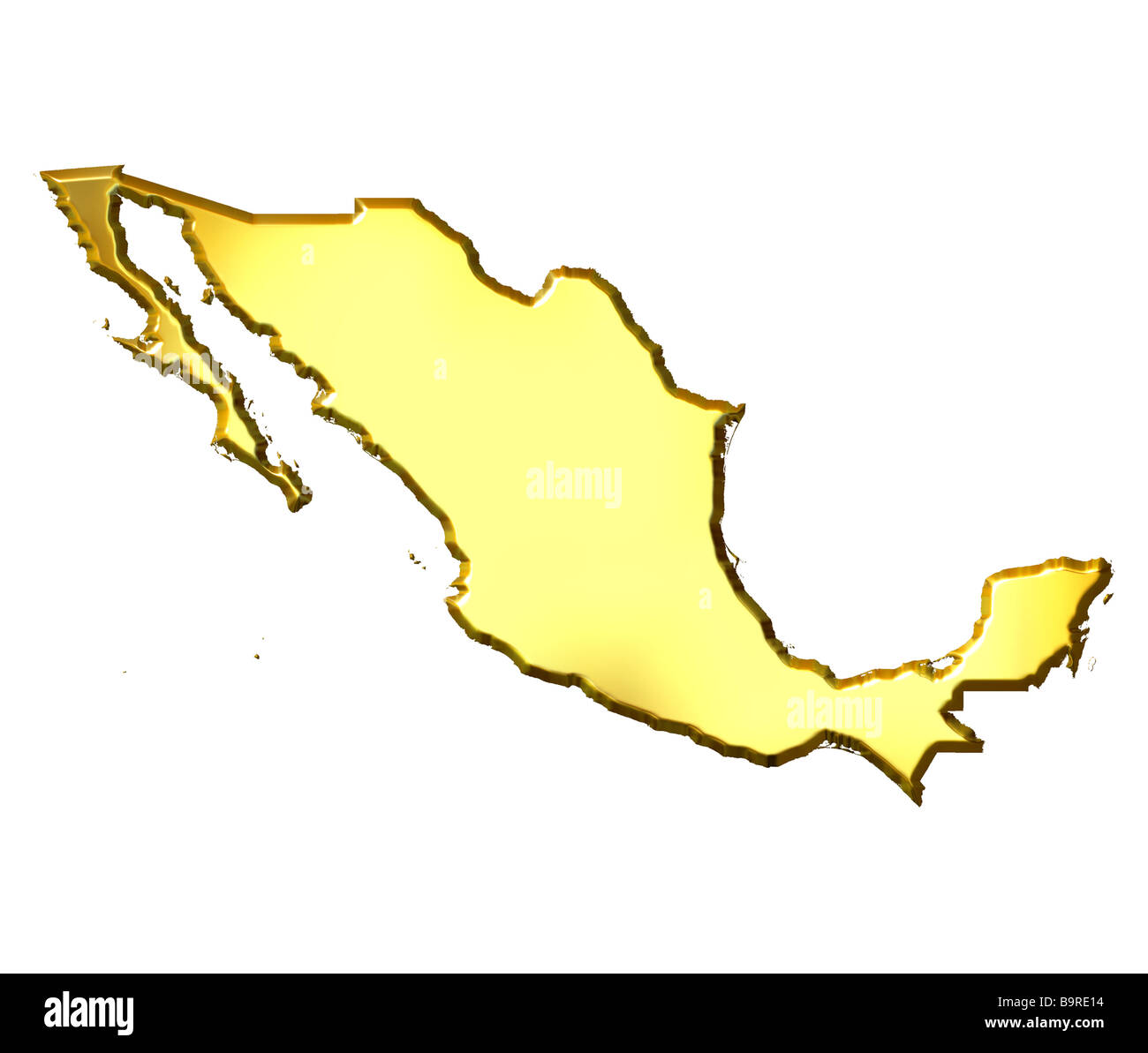 Mexico map silhouette hi-res stock photography and images - Alamy