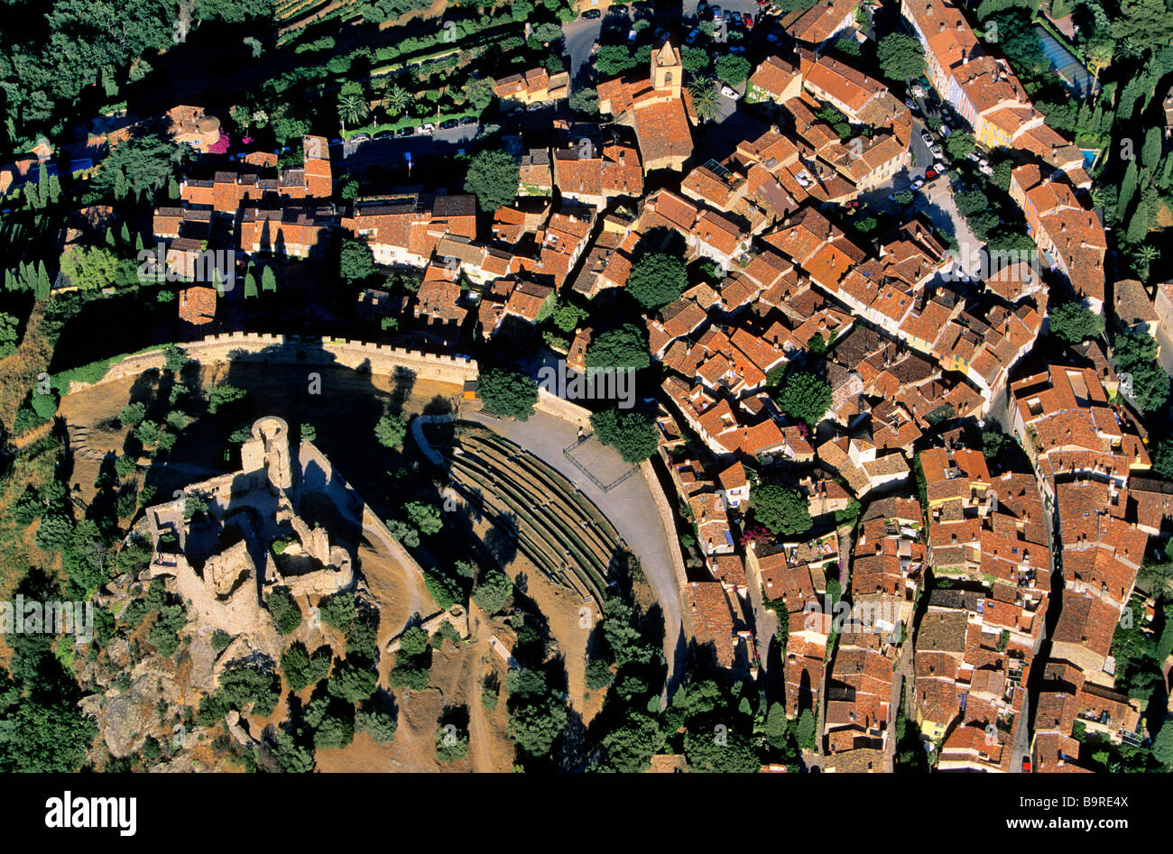 France, Var, Grimaud (aerial view Stock Photo - Alamy