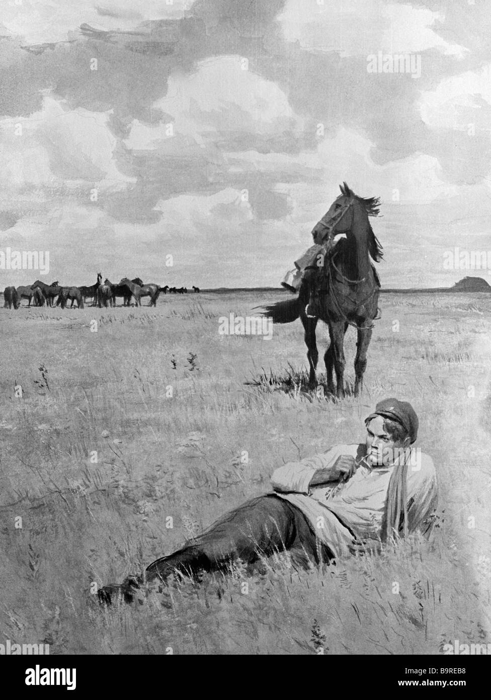 Illustration to Mikhail Sholokhov s novel Quiet Flows the Don By Orest ...