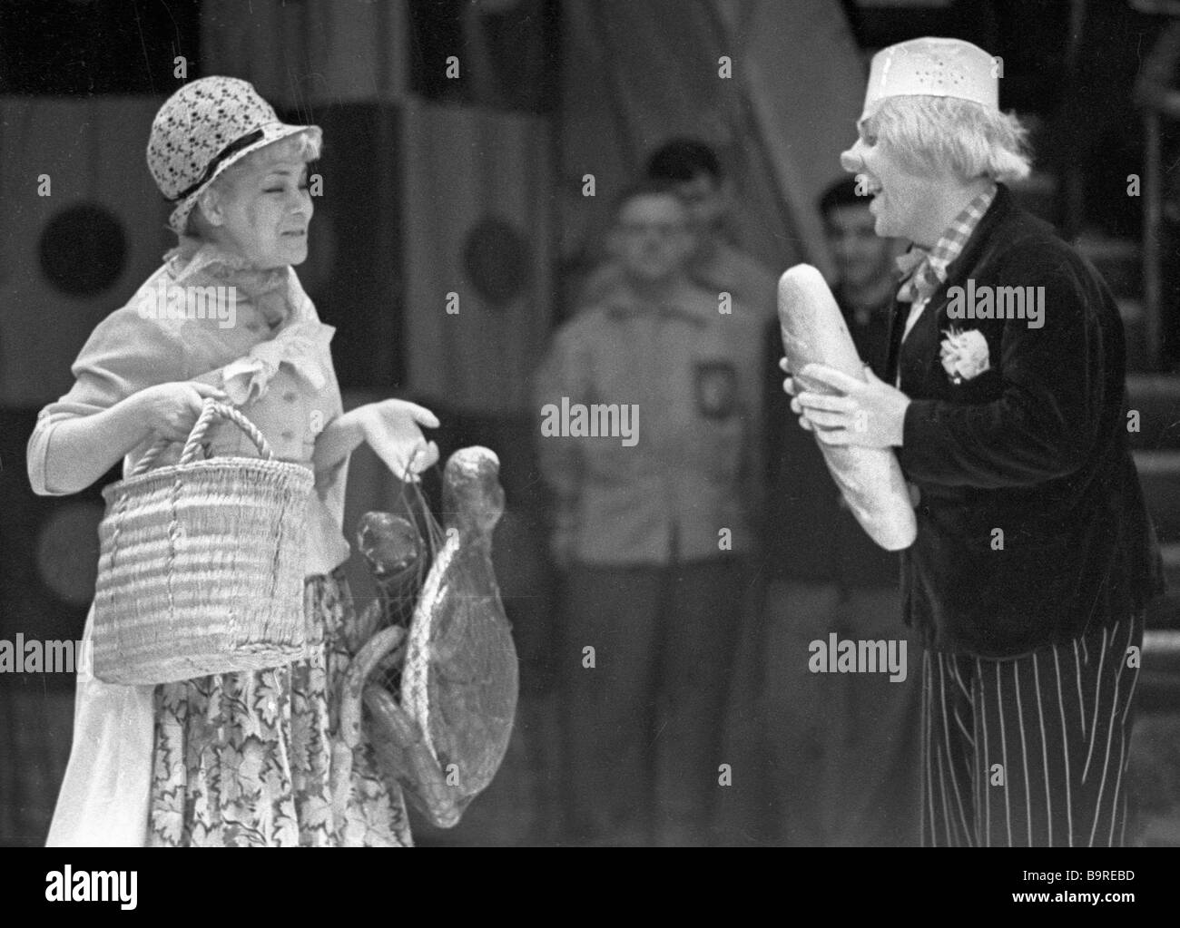 Circus artist Oleg Popov right in Laugh treatment show Stock Photo - Alamy