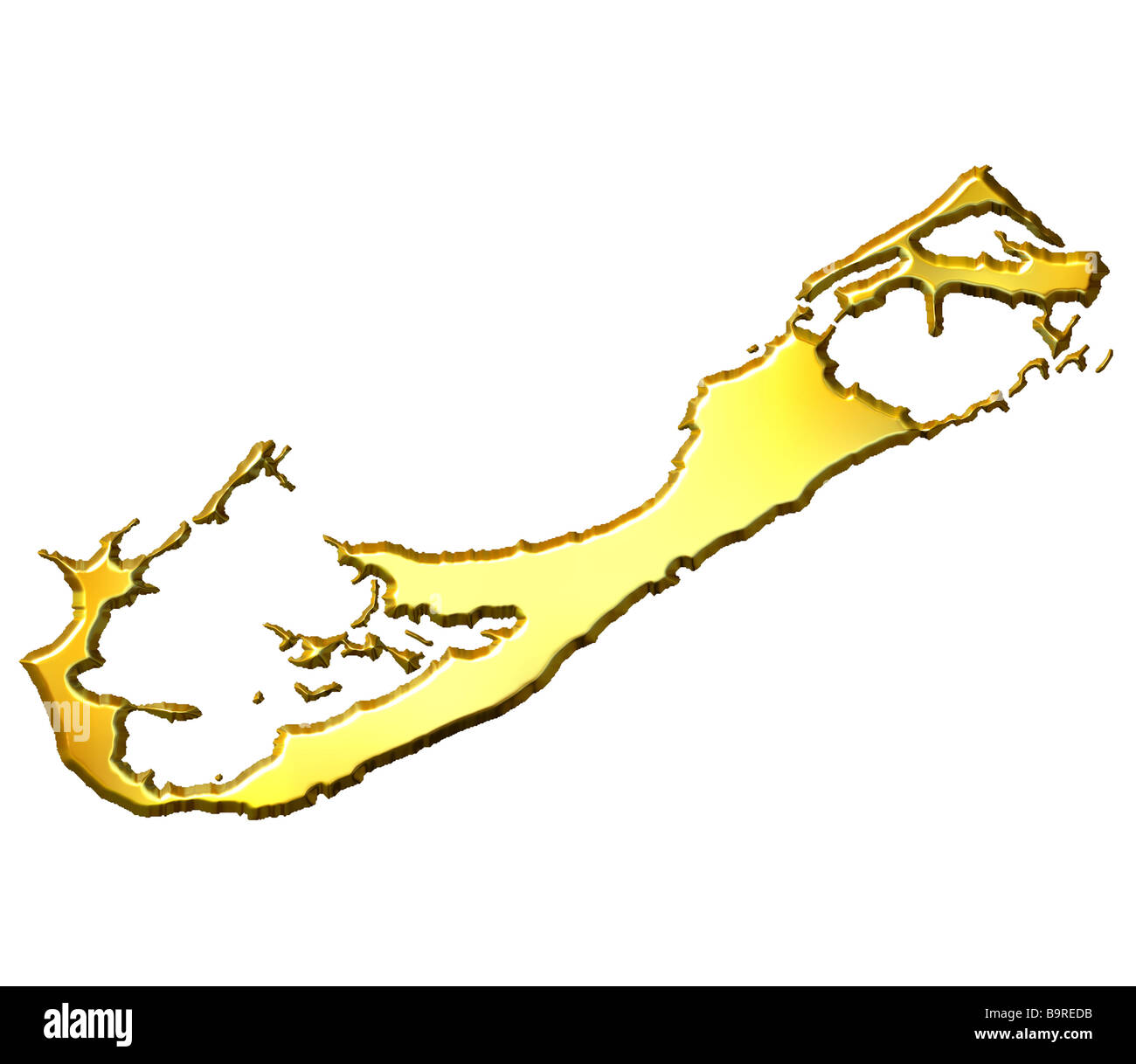 3d map bermuda white hi-res stock photography and images - Alamy