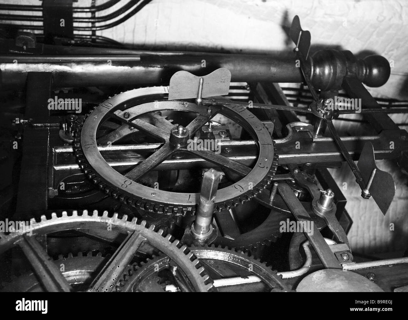 A fragment of the clock movement of the Kremlin chimes Stock Photo - Alamy