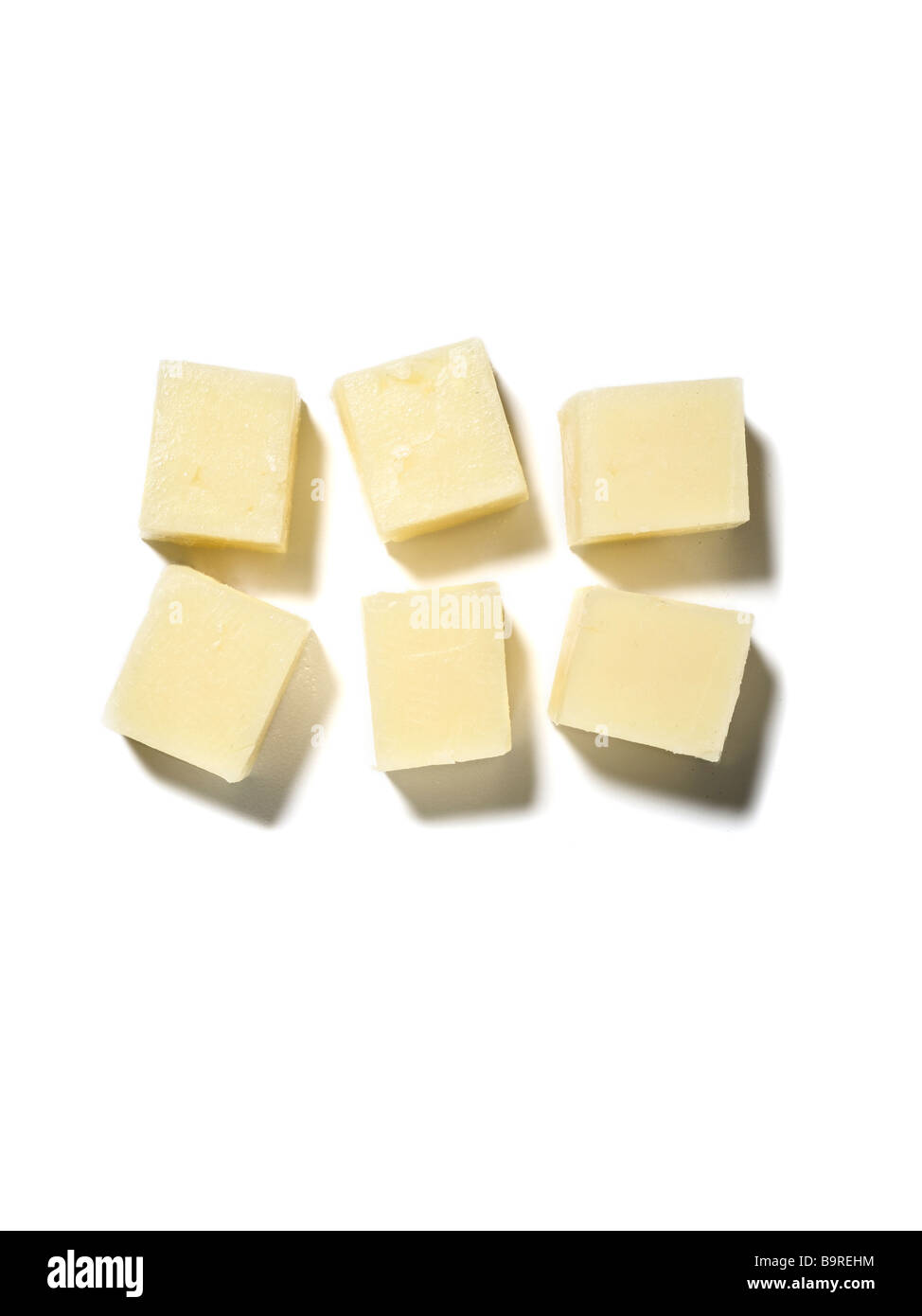 White Chedder Cheese Cubes Stock Photo - Alamy