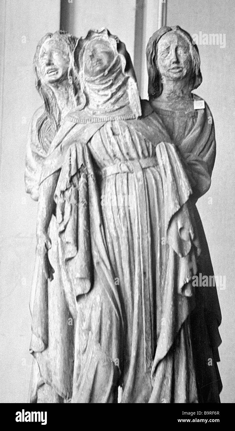 A sculpture Three Mothers by an anonymous 15th century German artist ...