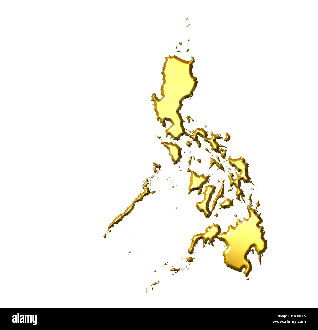Philippines map Cut Out Stock Images & Pictures - Alamy