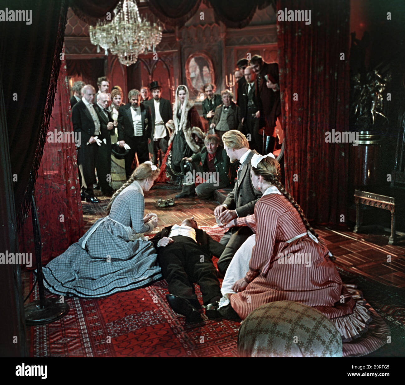 Yuri Yakovlev center as Prince Myshkin in the feature film Idiot Stock ...