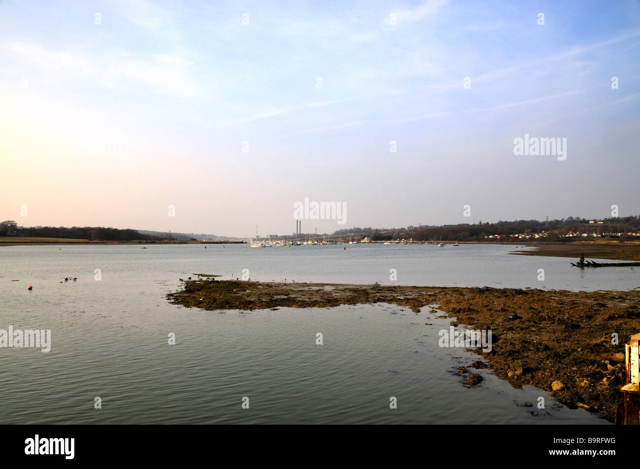 River Medina looking towards Cowes on the Isle of Wight United Kingdom ...