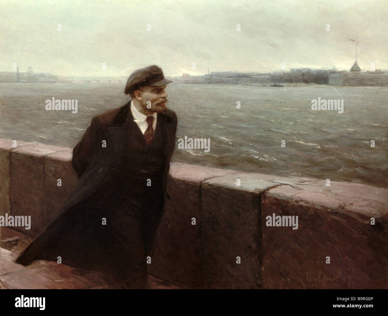 Reproduction of painting October Wind by Mikhail Devyatov Stock Photo ...