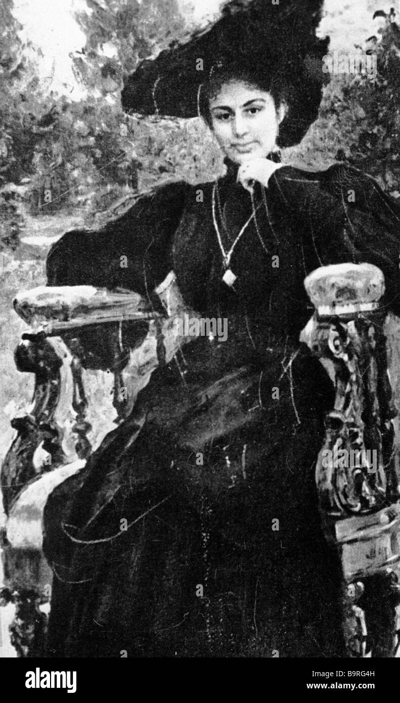 A reproduction of Ilya Repin s portrait of Maria Andreyeva Stock Photo ...