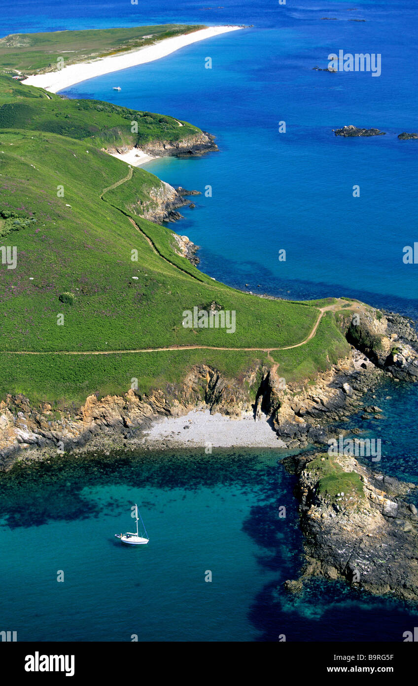 United Kingdom, Channel Islands, Herm (aerial view Stock Photo - Alamy
