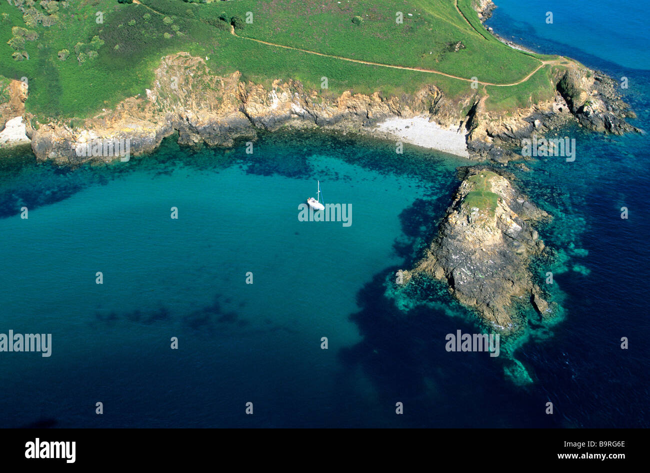 United Kingdom, Channel Islands, Herm (aerial view Stock Photo - Alamy