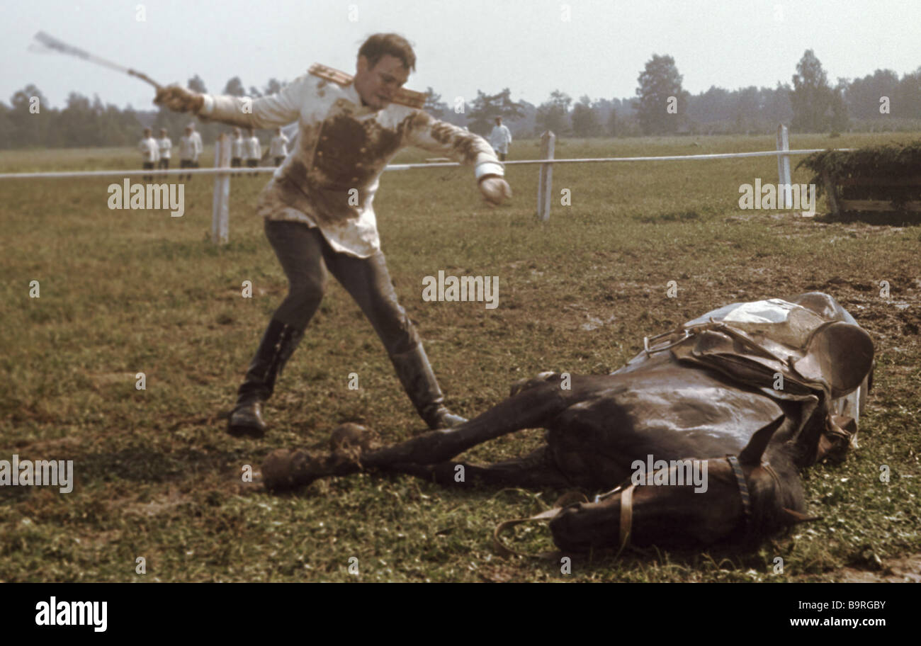 Actor Vasily Lanovoi as Vronsky in the film "Anna Karenina Stock Photo ...